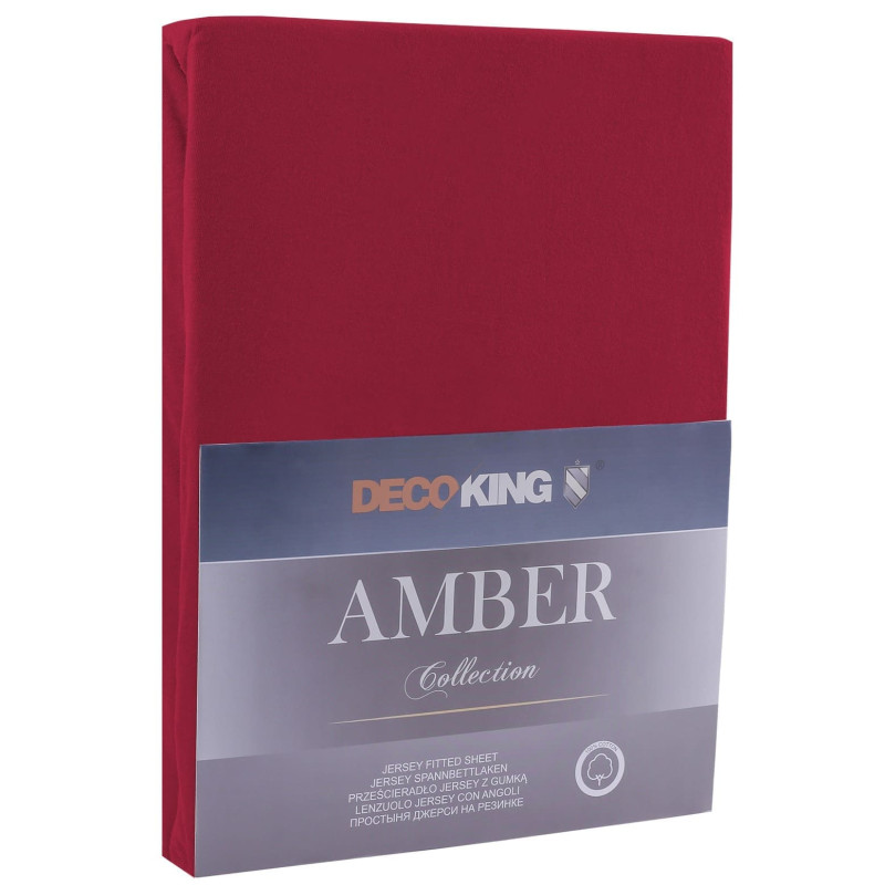 AMBER sheet, burgundy jersey, 200-220x200